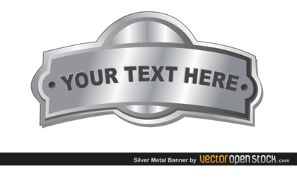 Silver Metal Banner Free Vector