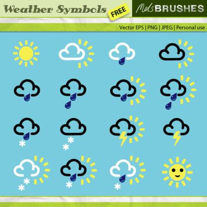 Free Vector Weather Symbols