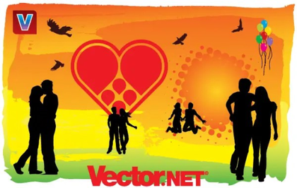 “Love is in the Air” Vector Art