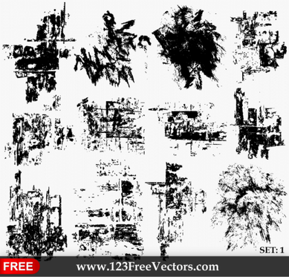 Free Vector Pack: Grunge Texture