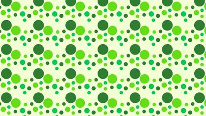Green Polka Dot Pattern Seamless Background