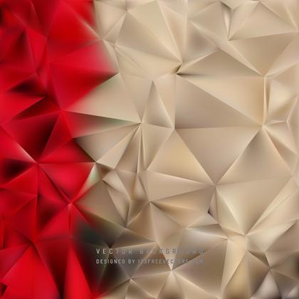 Abstract Red Beige Polygon Pattern Background