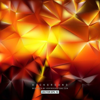 Abstract Red Yellow Polygon Triangle Pattern Background