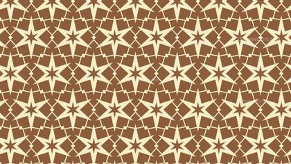 Brown Seamless Stars Pattern Vector Illustration