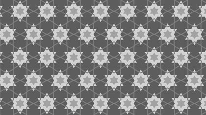 Free Download Grey Hexagon Star Repeat Pattern