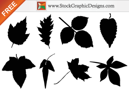 Free Graphics: Vector Leaf Silhouette