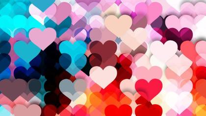 Light Colorful Heart Background