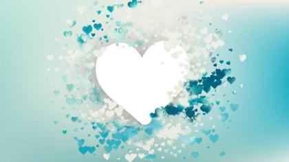 Light Turquoise Heart Background