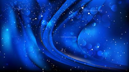 Abstract Cool Blue Bokeh Lights Background