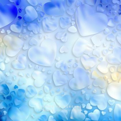 Romantic Light Blue Hearts Background
