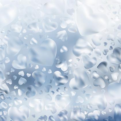 Romantic Light Blue Hearts Background