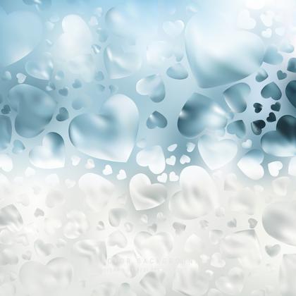 Romantic Light Blue Hearts Background