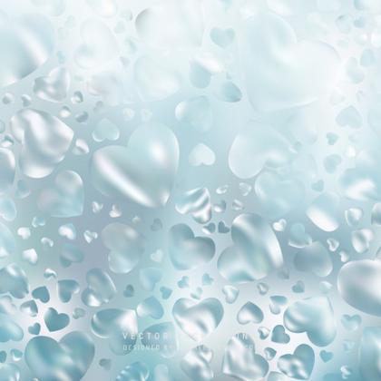 Romantic Light Blue Hearts Background
