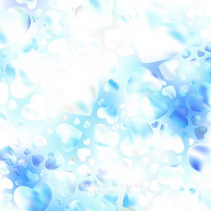 Romantic Light Blue Hearts Background