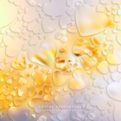 Abstract Romantic Light Color Hearts Background