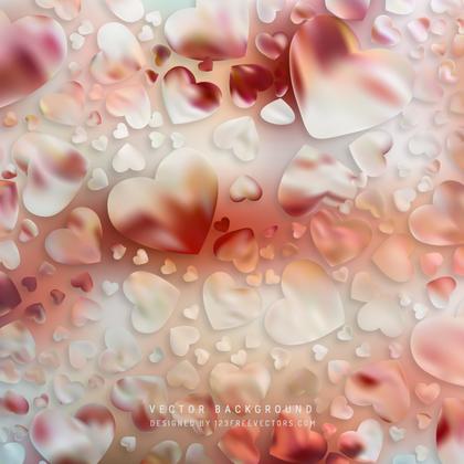 Abstract Romantic Light Color Hearts Background