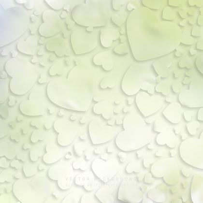 Light Green Love Heart Background