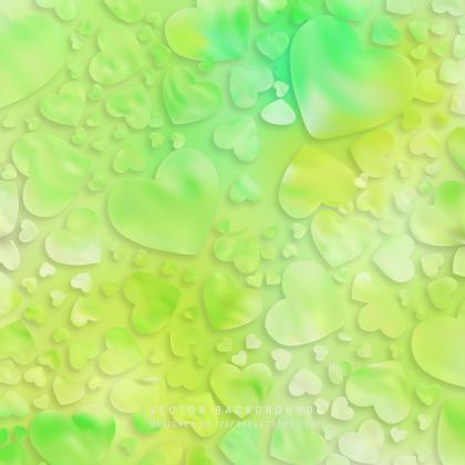 Light Green Love Heart Background