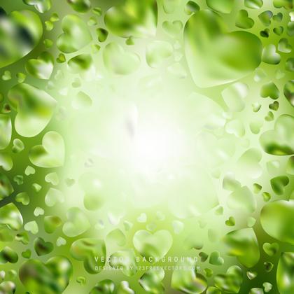 Light Green Love Heart Background