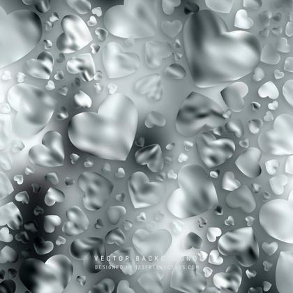 Gray Love Heart Background