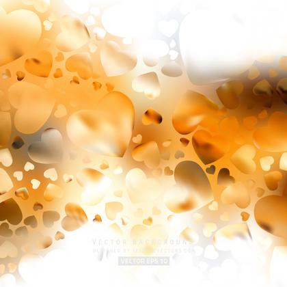 Abstract Orange Love Heart Background