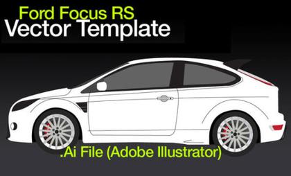 Ford V8 Supercar Free Vector Template