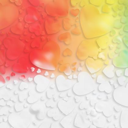 Abstract Valentines Day Red Yellow Heart Background