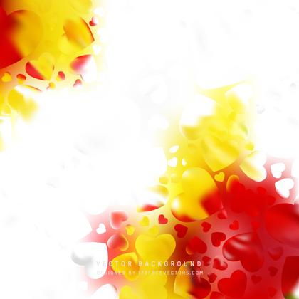 Red Yellow Heart Background