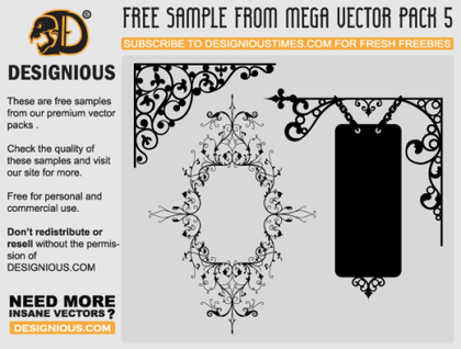 Silver Metal Banner Free Vector
