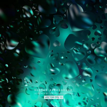 Light Turquoise Valentine Heart Background