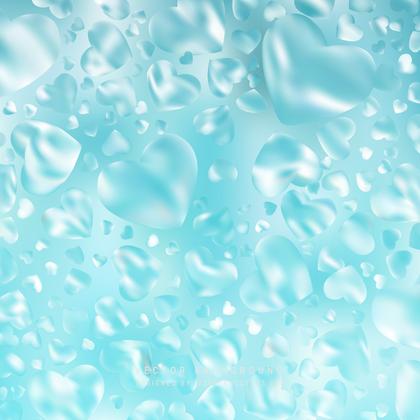 Valentines Day Light Turquoise Heart Background