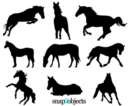 Free Vector Horse Silhouettes Pack