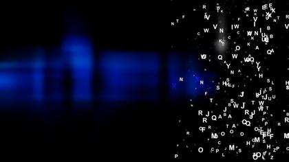 Free Download Abstract Blue and White Lettering on Black Background