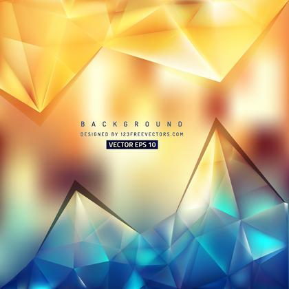 Abstract Blue Orange Geometric Triangle Background Design