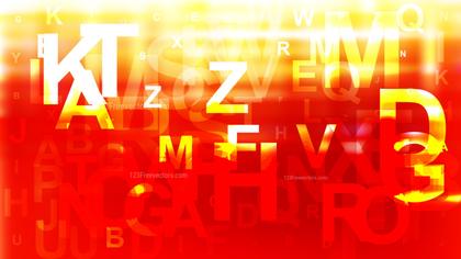 Red and Yellow Letter Overlay Abstract