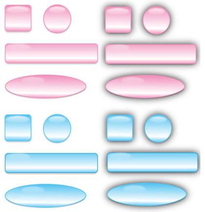 Vector Glass Buttons