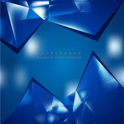 Abstract Blue Geometric Triangle Background Design