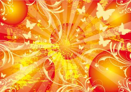 Sun Vector Background Poster