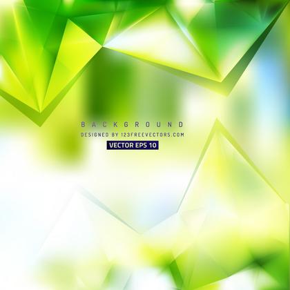 Abstract Yellow Green Geometric Triangle Background