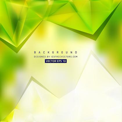 Abstract Yellow Green Polygonal Triangular Background