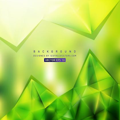Yellow Green Polygonal Triangular Background Template
