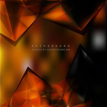 Black Orange Polygonal Triangular Background Design
