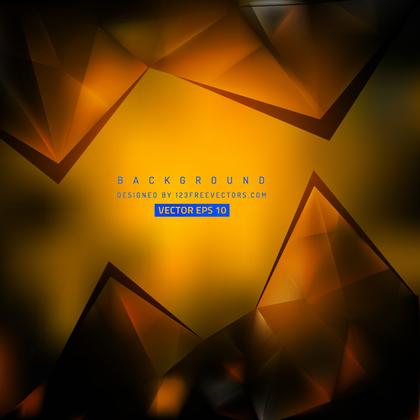 Black Orange Triangle Polygonal Background Design