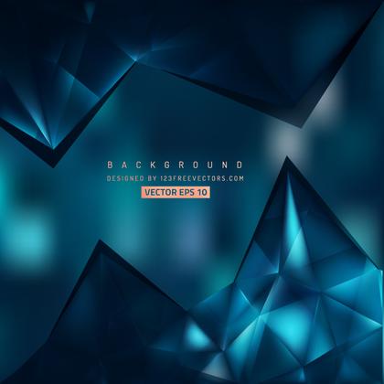 Abstract Dark Turquoise Polygonal Triangular Background