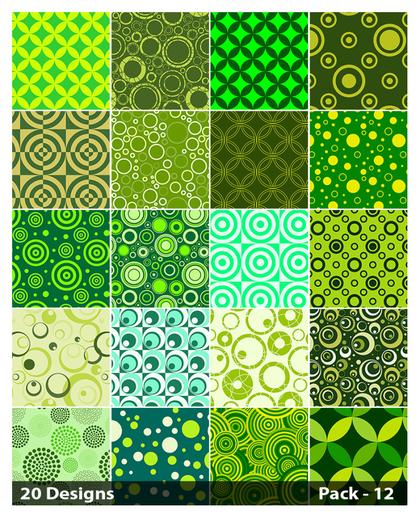 Free Download Seamless Green Geometric Patterns