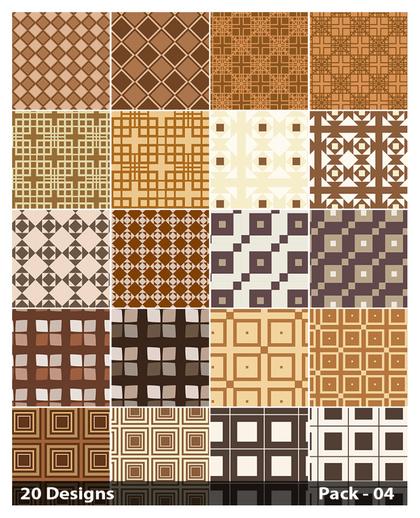 Free Download 20 Brown Square Pattern Background Vector Pack 04