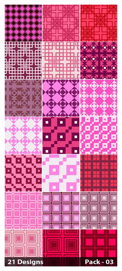 Free Download 21 Pink Seamless Square Pattern Background Vector Pack 03