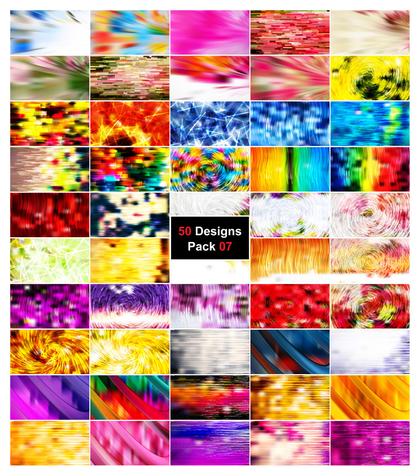 Free Download Abstract Design Pack: 50 Colorful Backgrounds