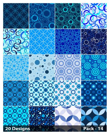 Free Download Blue Circle Pattern Pack