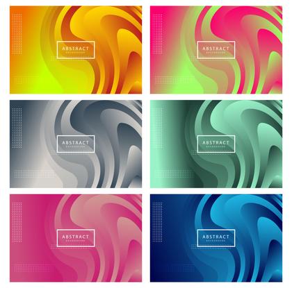 Free Download 6 Gradient Liquid Shapes Background Vector Pack